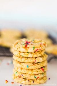 Yellow Cake Mix Cookies (& VIDEO!) - 4 ingredients for amazing cookies!
