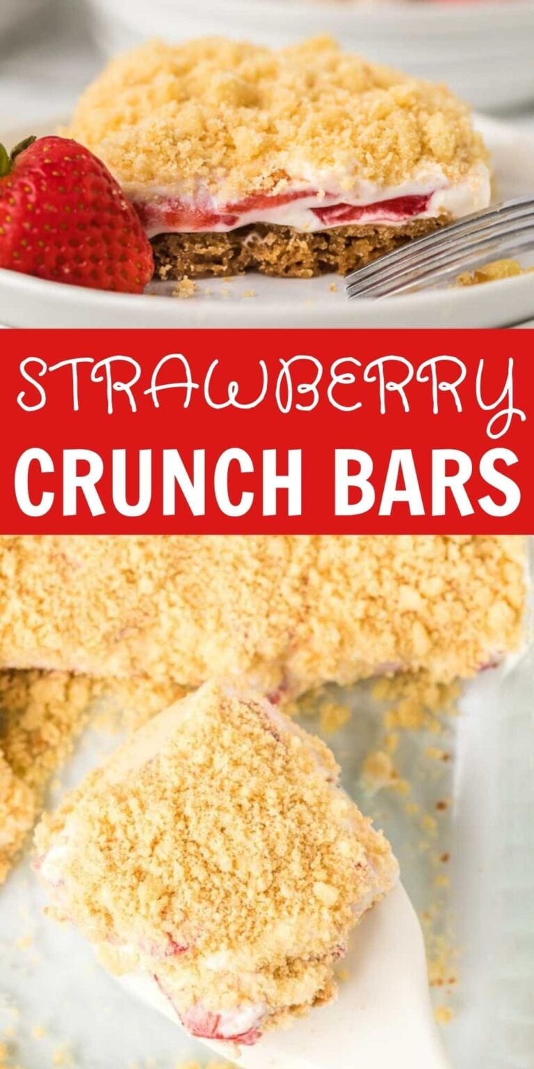 Strawberry crunch bars - strawberry shortcake bars