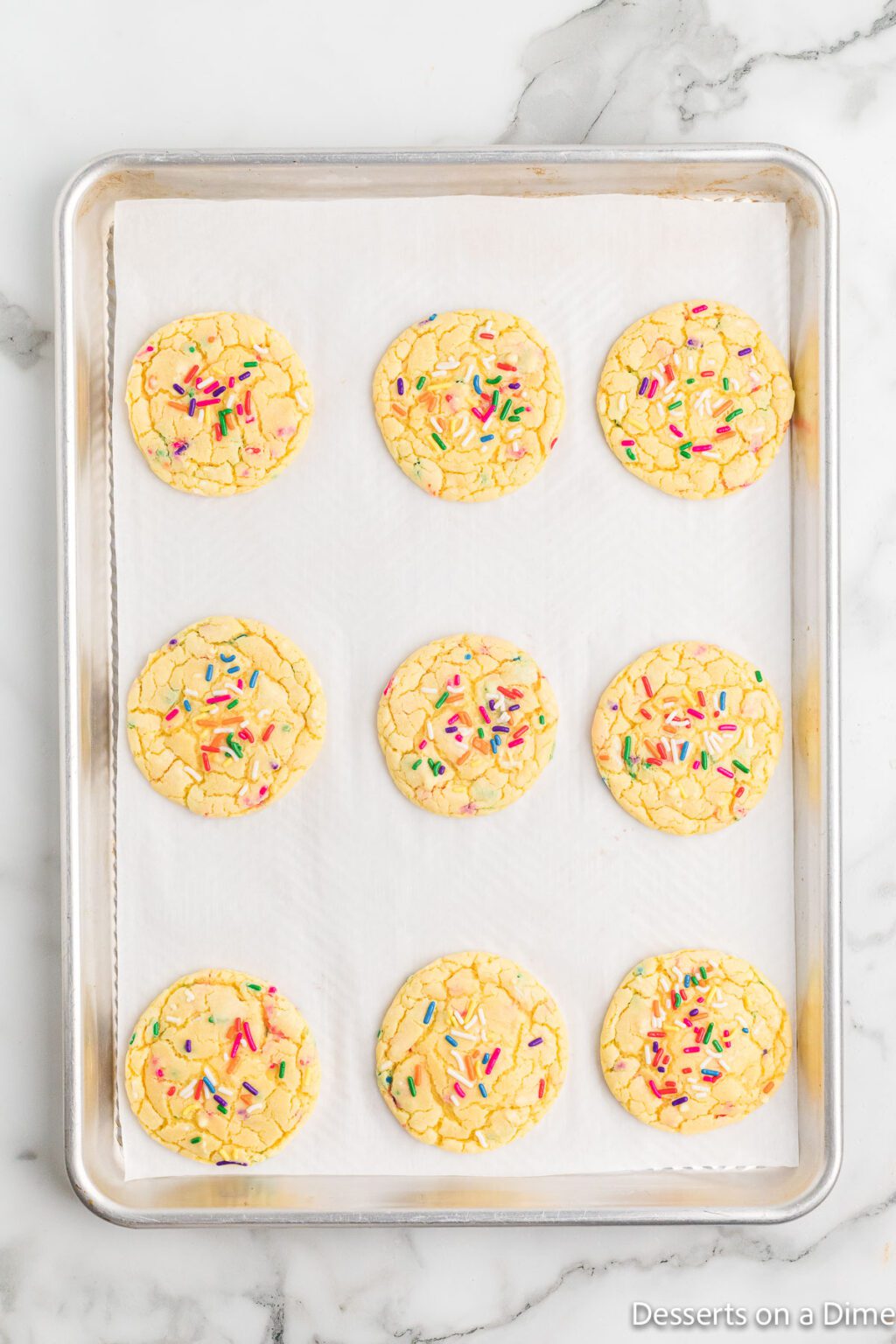 Yellow Cake Mix Cookies and Video - Desserts on a Dime