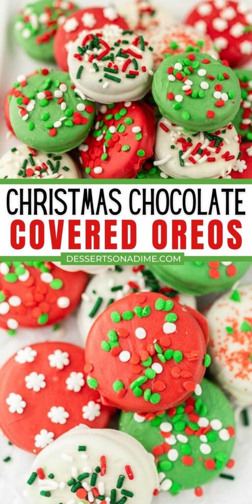 Christmas chocolate covered oreos - easy no bake treat