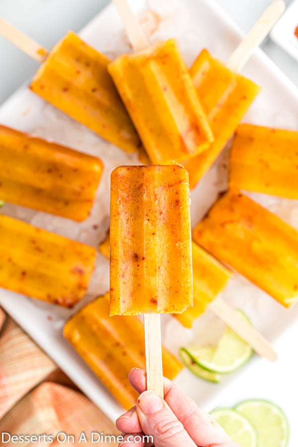 Mango Tajin Popsicle - Homemade mango tajin popsicle recipe