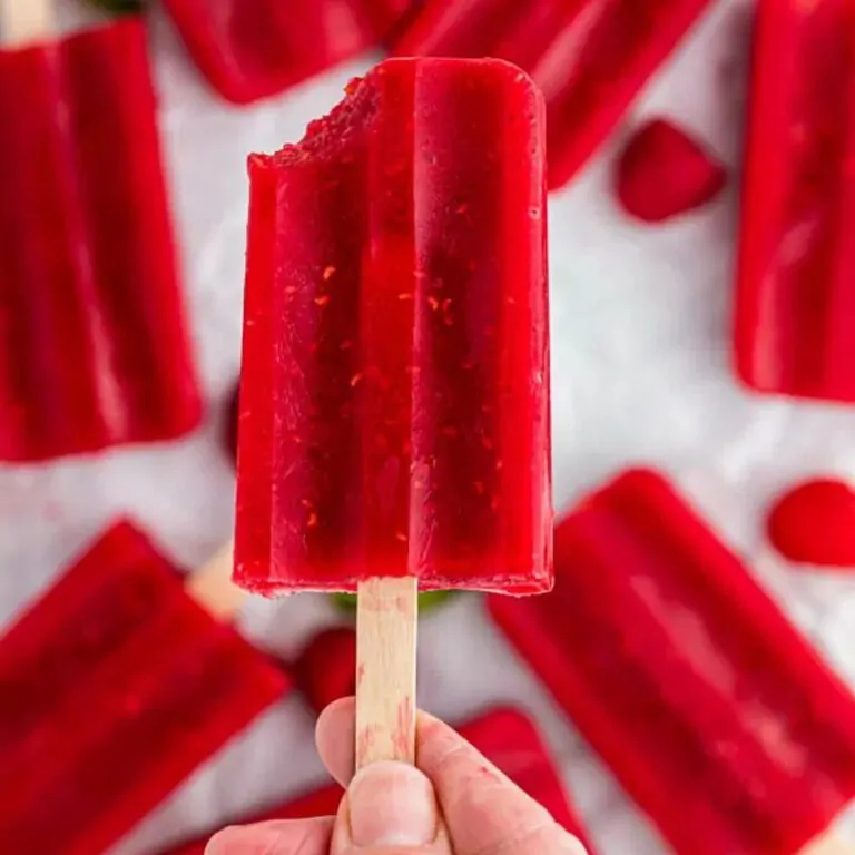 Raspberry Popsicle Recipe, Only 3 ingredients
