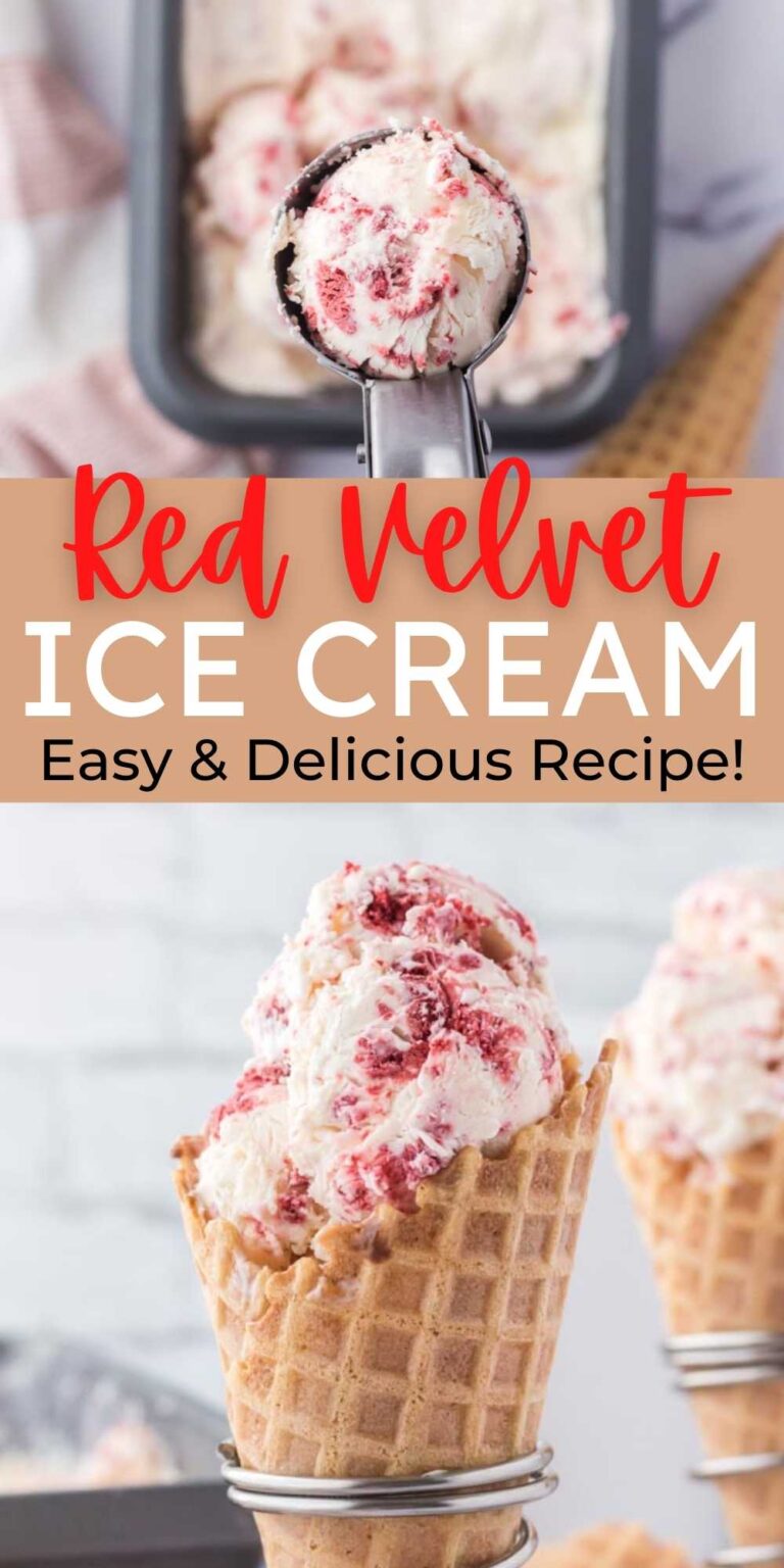 Red Velvet Ice Cream Recipe - 4 ingredients