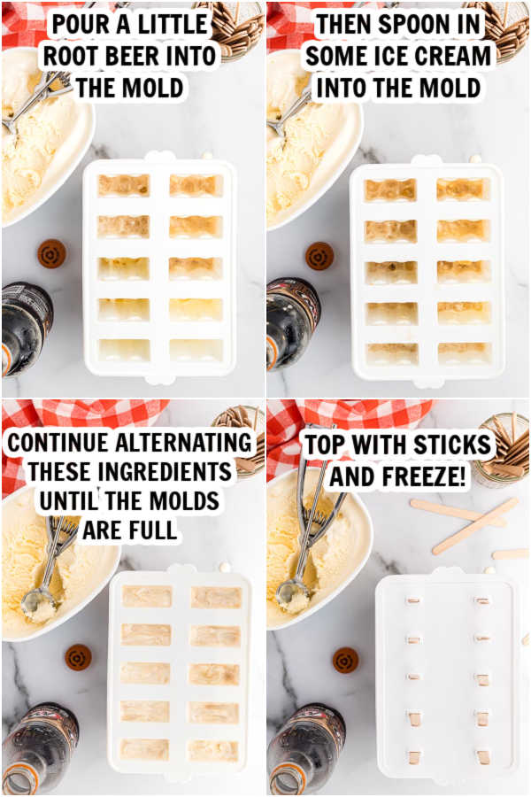 Root Beer Float Popsicles - 2 ingredients