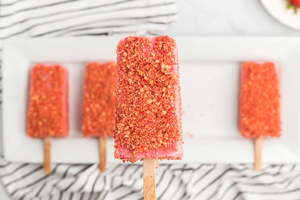 Strawberry Shortcake Popsicle - Homemade Popsicle Recipe