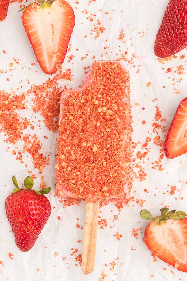 Strawberry Shortcake Popsicle - Homemade Popsicle Recipe