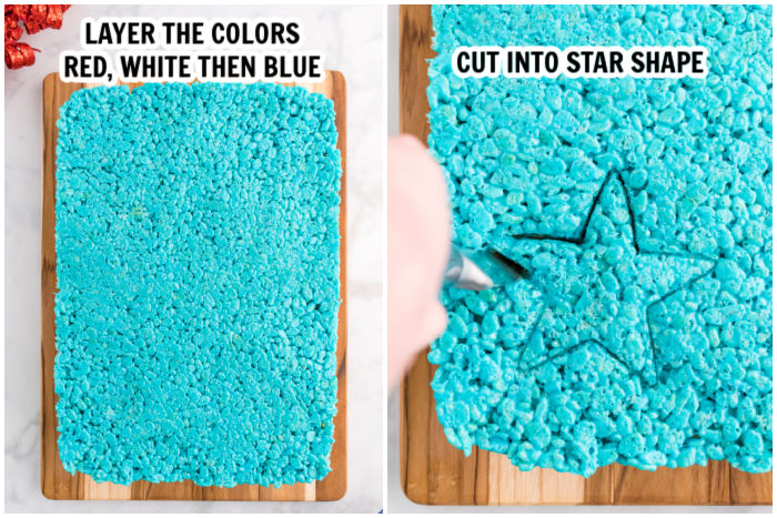 Patriotic Star Rice Krispie Treats - Easy No Bake Recipe