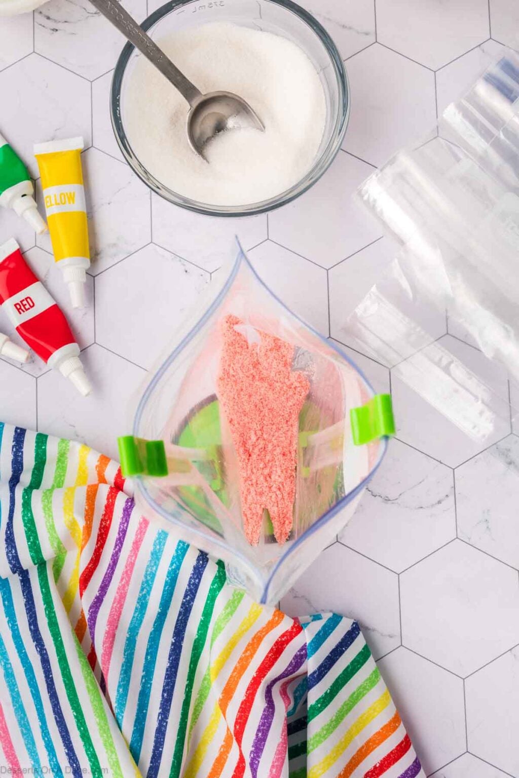 Rainbow Popcorn - Desserts on a Dime