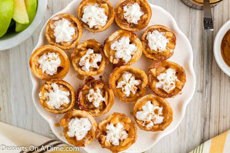 Mini Apple Pie Bites - Desserts on a Dime