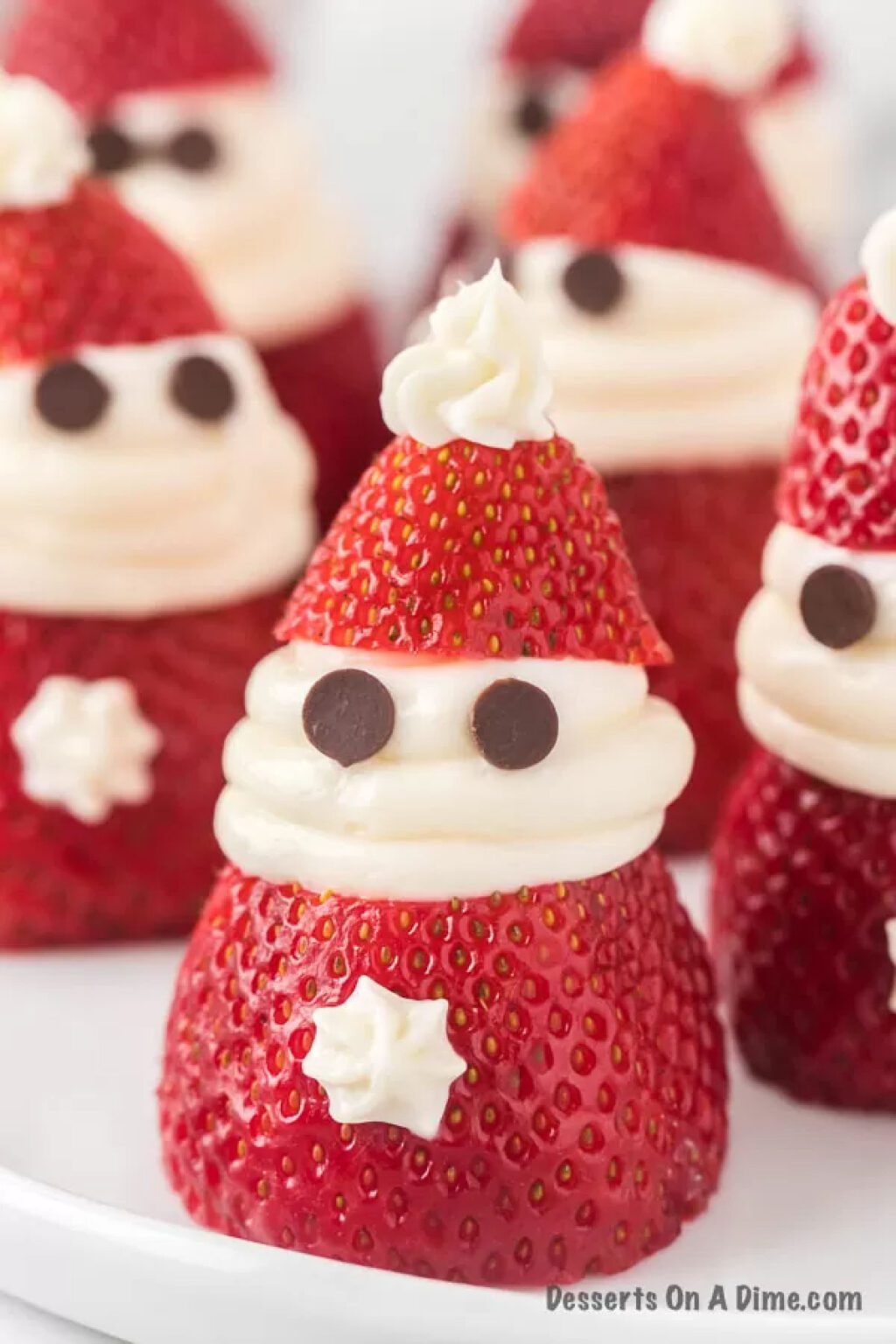 Strawberry Santas with Cheesecake Filling
