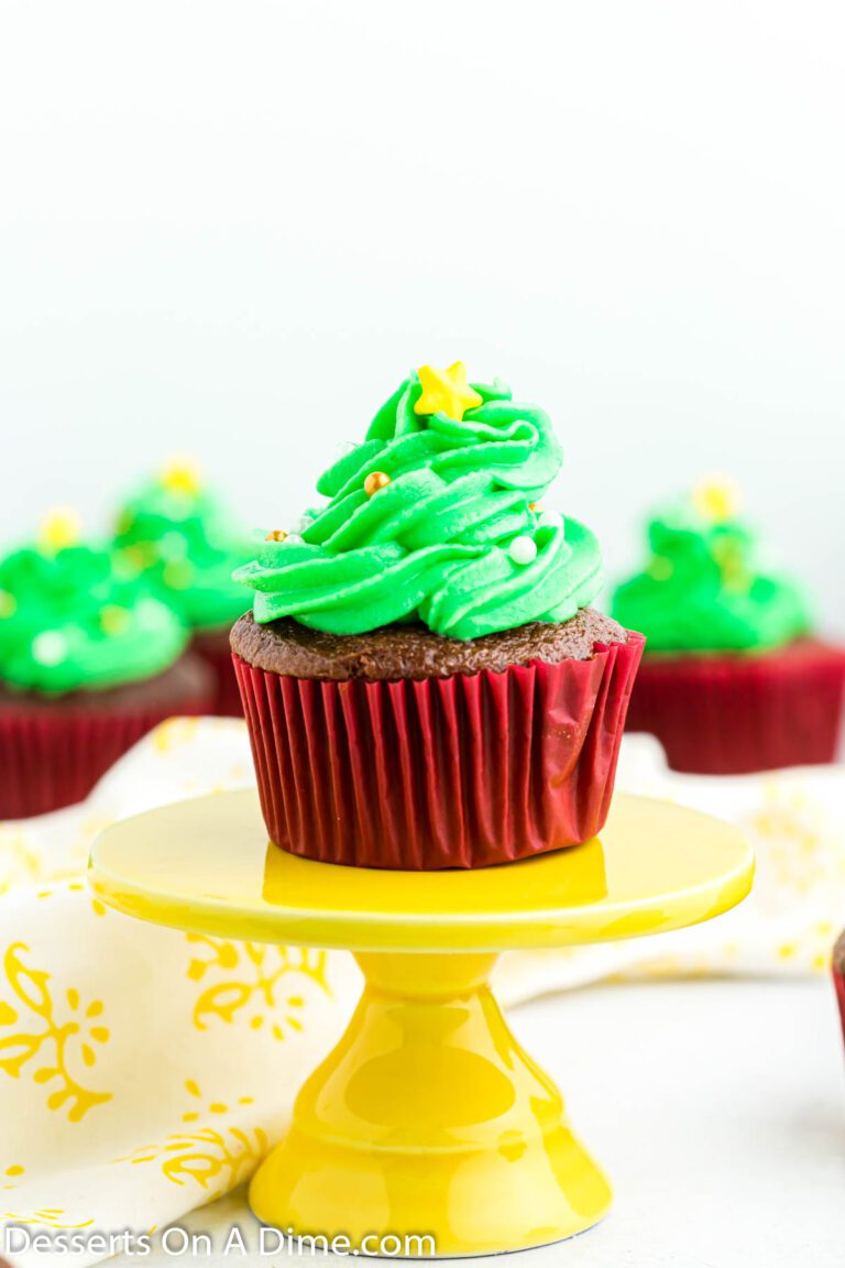 Christmas Tree Cupcakes - How to make Christmas tree cupcakes