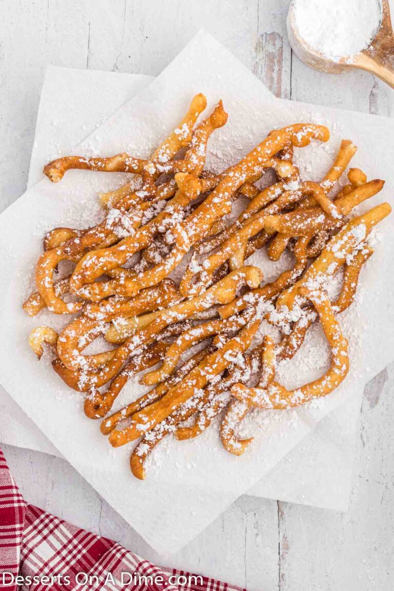 Funnel Cake Fries - Desserts on a Dime