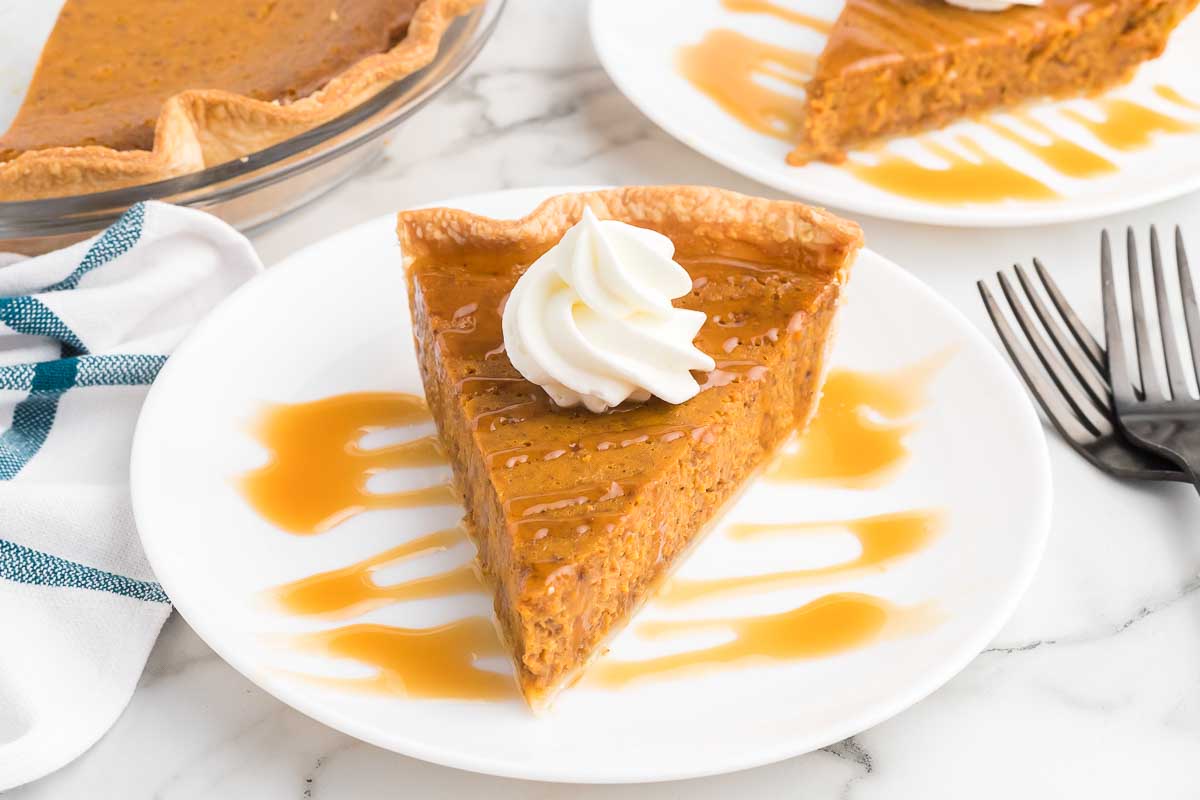 Salted Caramel Pumpkin Pie - Simple and Delicious