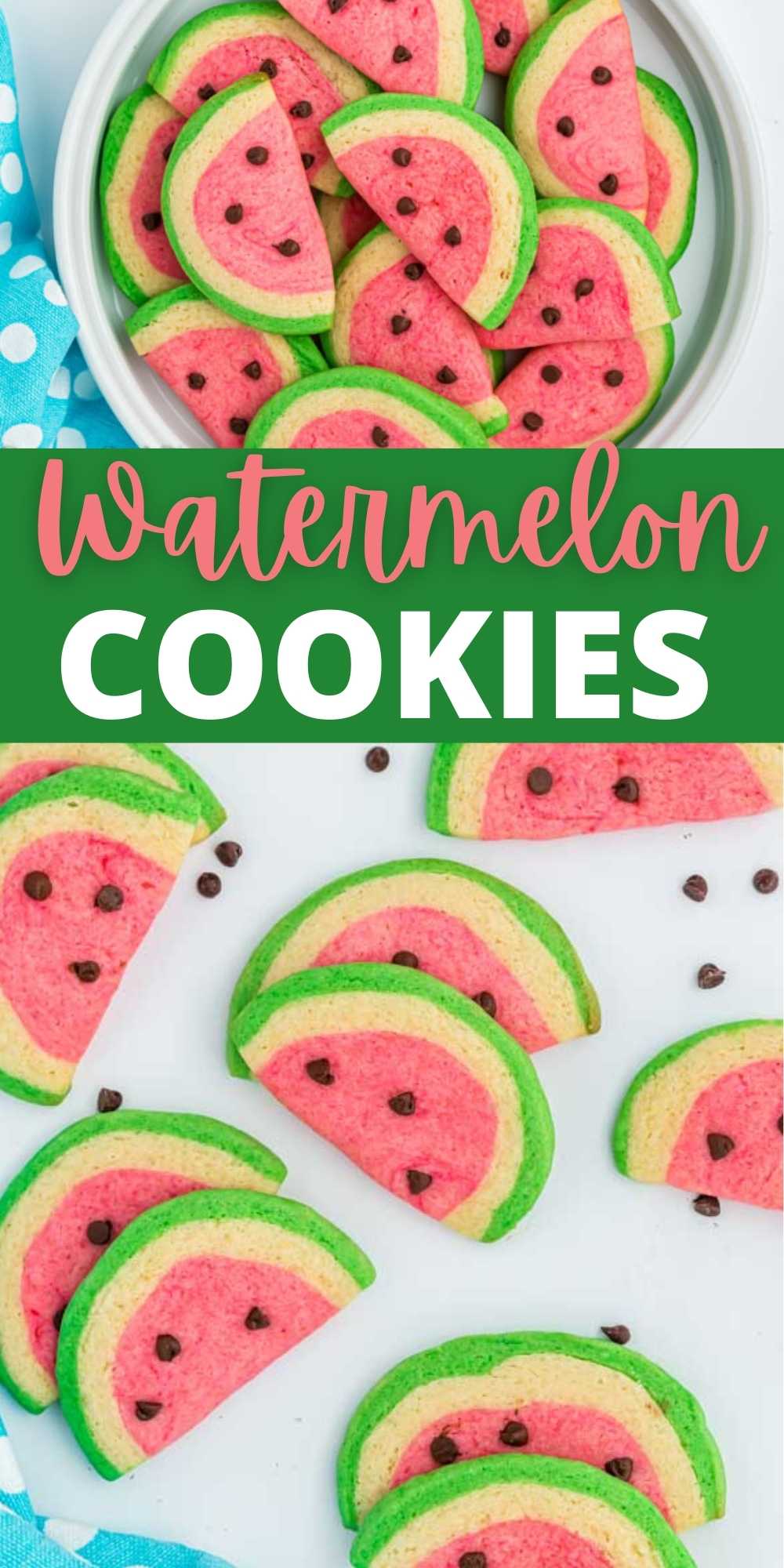 Watermelon Cookies - Homemade Watermelon Cookies Recipe