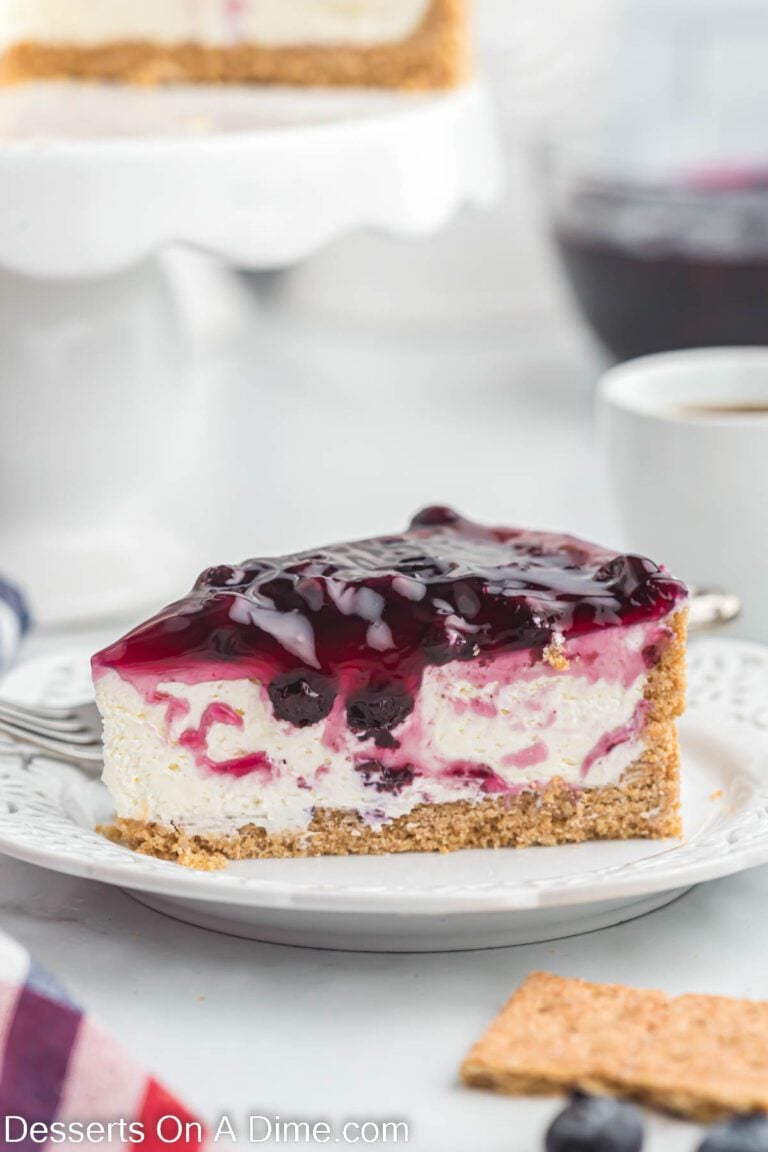 No Bake Blueberry Cheesecake - Easy No Bake Dessert