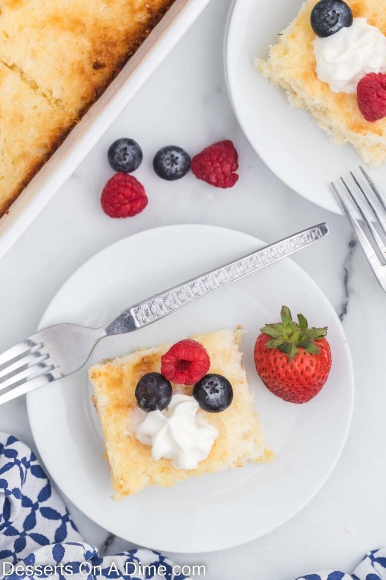 Pineapple Angel Food Dump Cake Recipe - Desserts on a Dime
