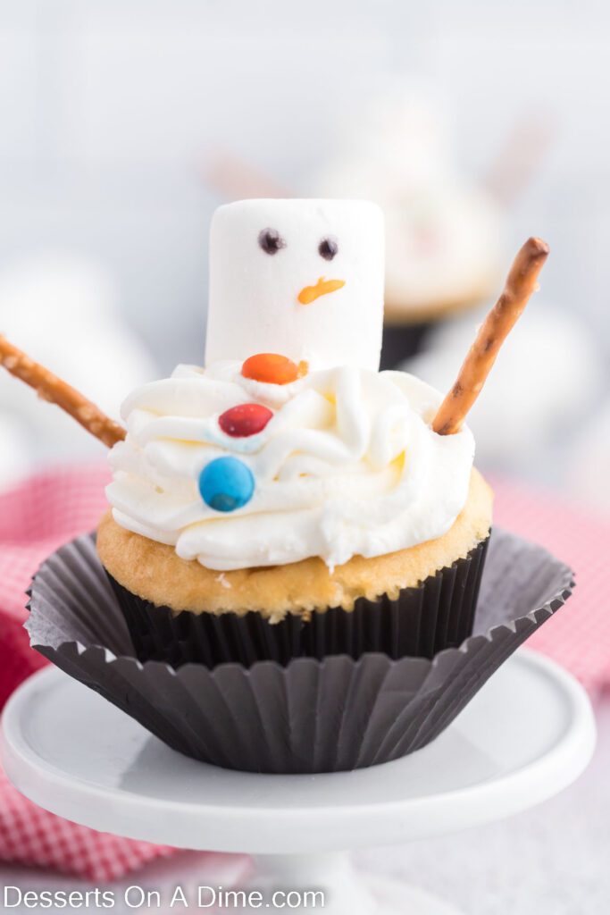 Snowman Cupcakes - Melted Snowman Cupcakes Recipe