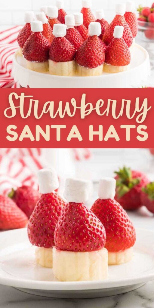 Strawberry Santa Hats - How to make strawberry Santa hats