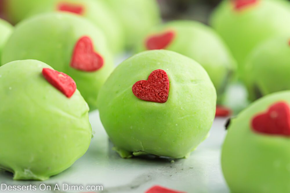 Grinch Truffles - Festive No Bake Dessert