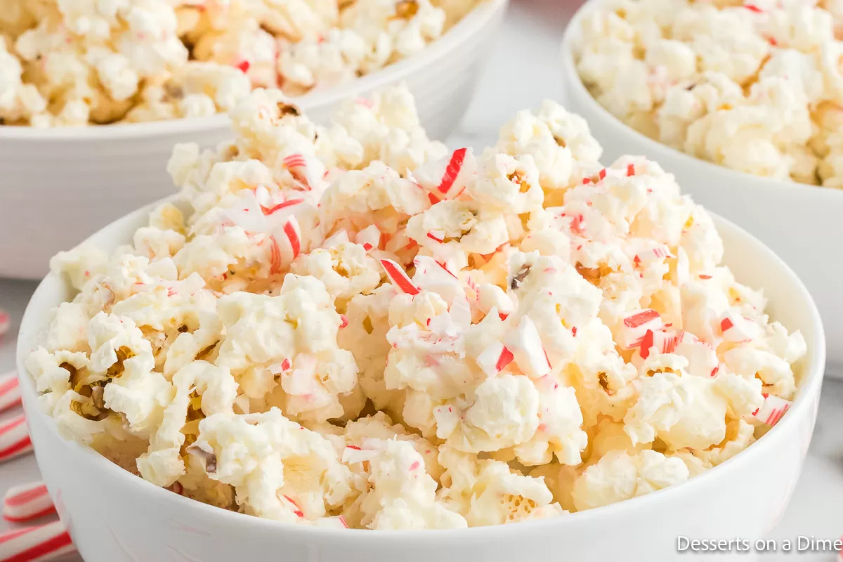 Candy Cane Popcorn - Easy 3 Ingredient Recipe