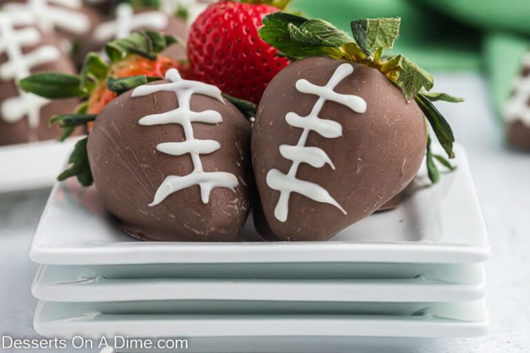 Football Chocolate Covered Strawberries - Only 4 ingredients