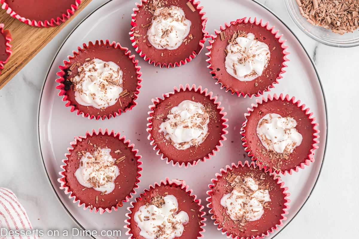 Mini Red Velvet Cheesecake - the Best Red Velvet Cheesecake