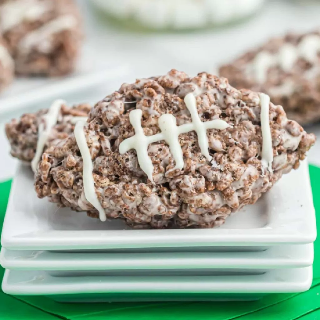 Football Rice Krispie Treats - Only 4 Ingredients