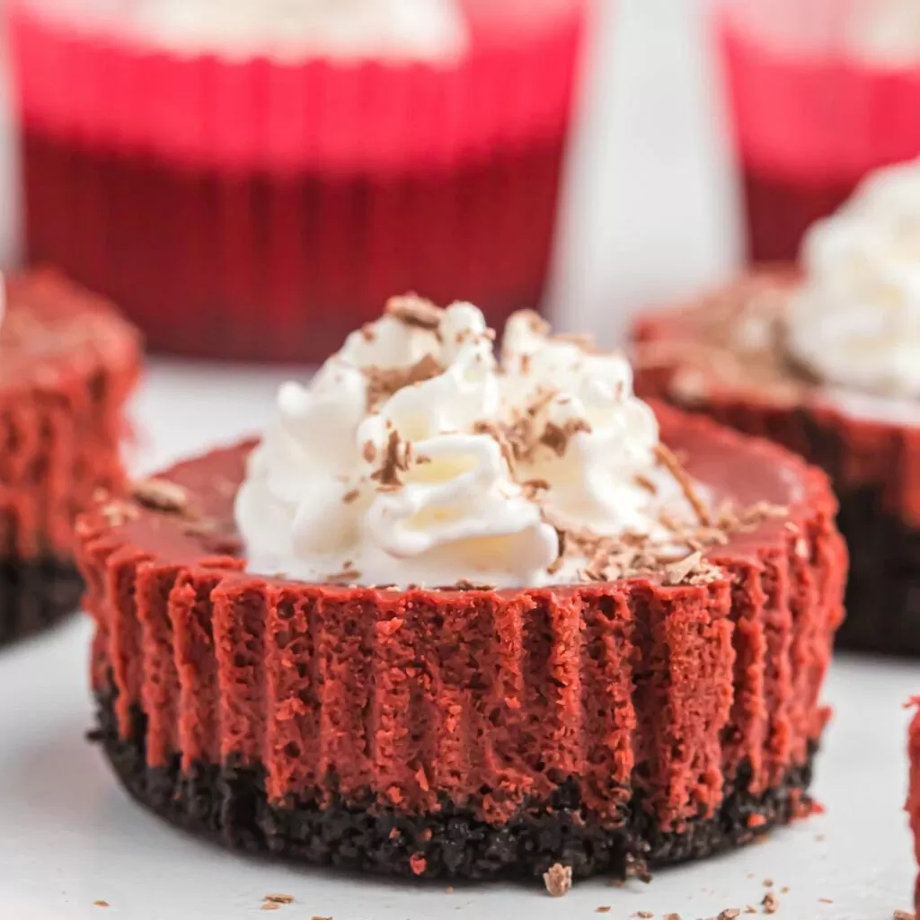 Mini Red Velvet Cheesecake - the Best Red Velvet Cheesecake