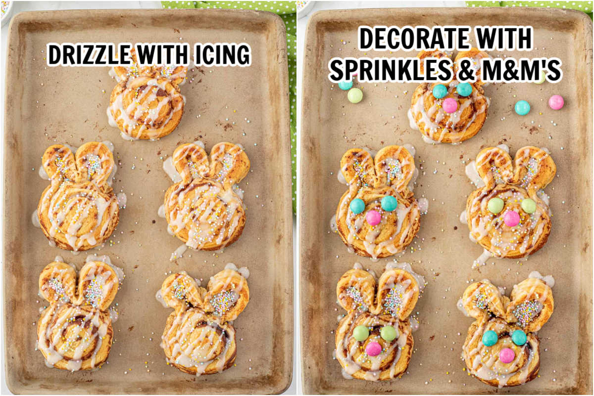 Cinnamon Roll Bunnies - Easter Bunny Cinnamon Rolls