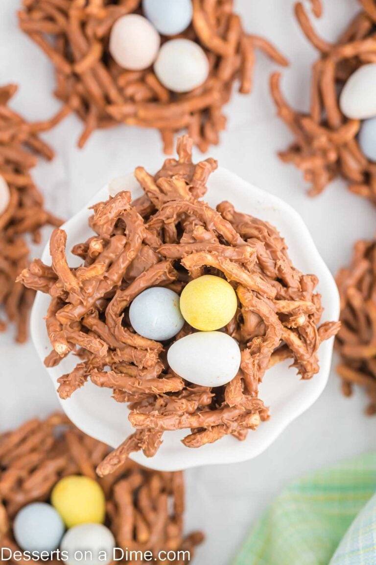 Birds Nest Cookies - Desserts on a Dime