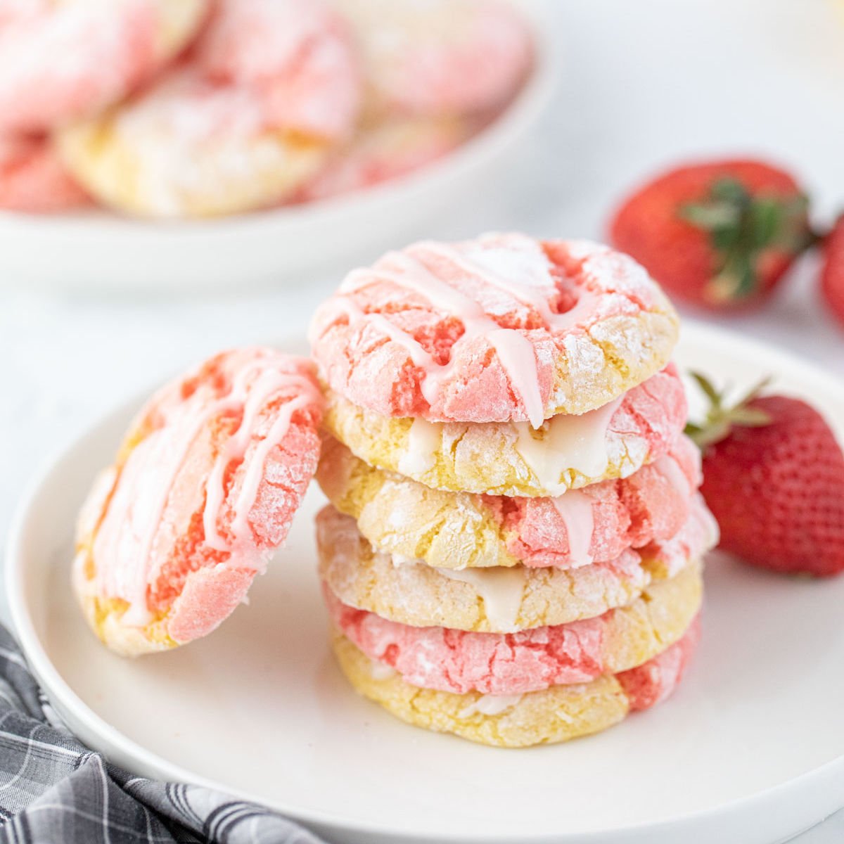 Strawberry Lemonade Cookies - Easy Cake Mix Recipe