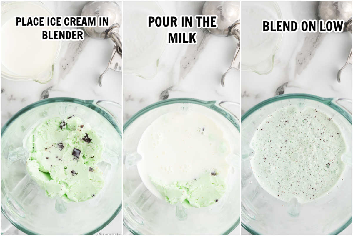 Easy Mint Chocolate Chip Milkshake - Homemade Milkshake