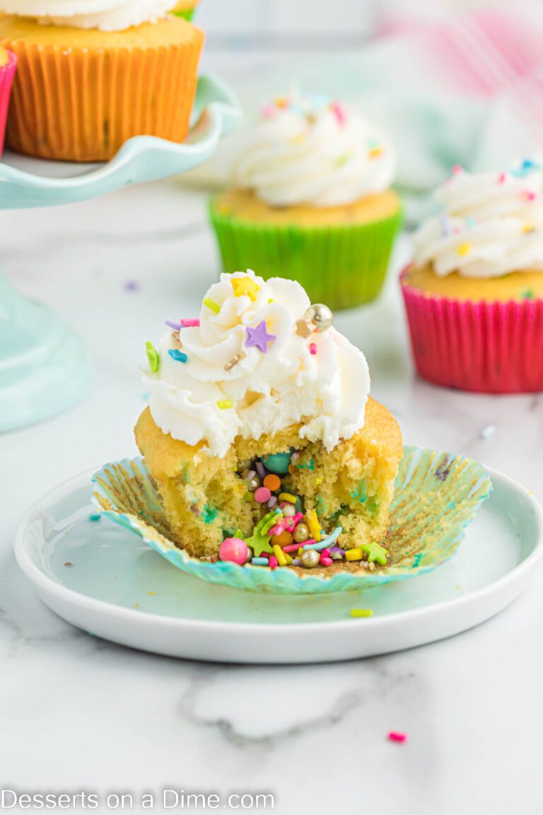 Pinata Cupcakes - Desserts on a Dime