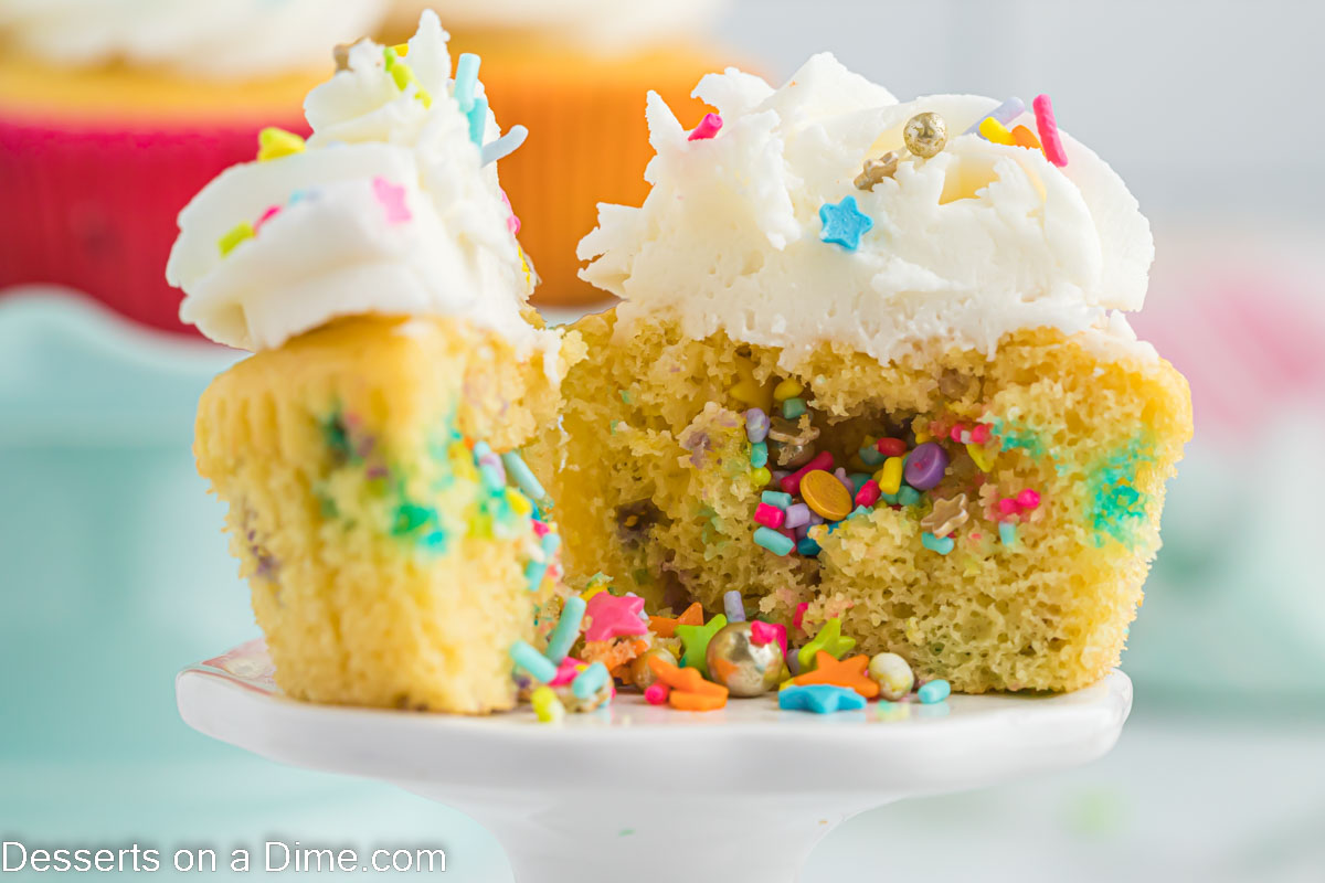 Pinata Cupcakes - Desserts on a Dime