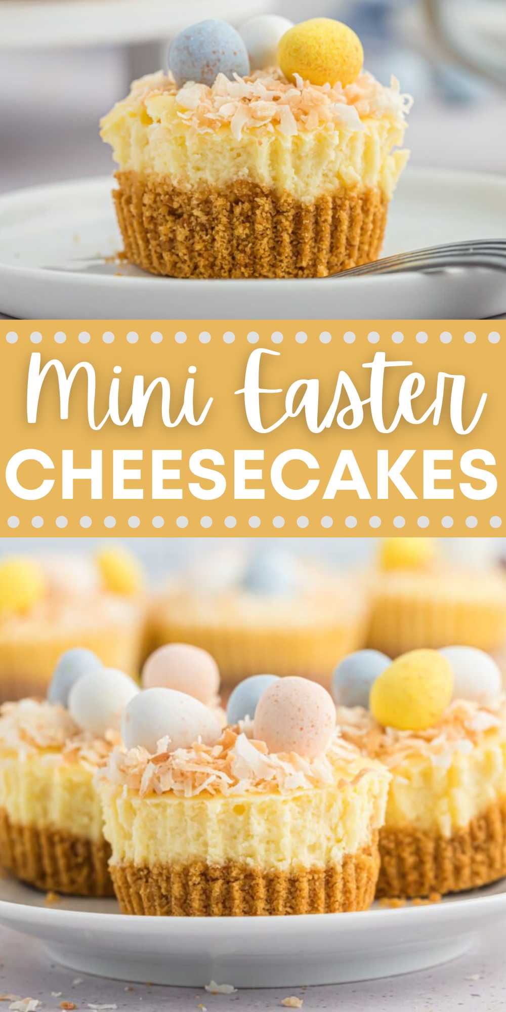 Mini Easter Cheesecakes - Desserts On A Dime