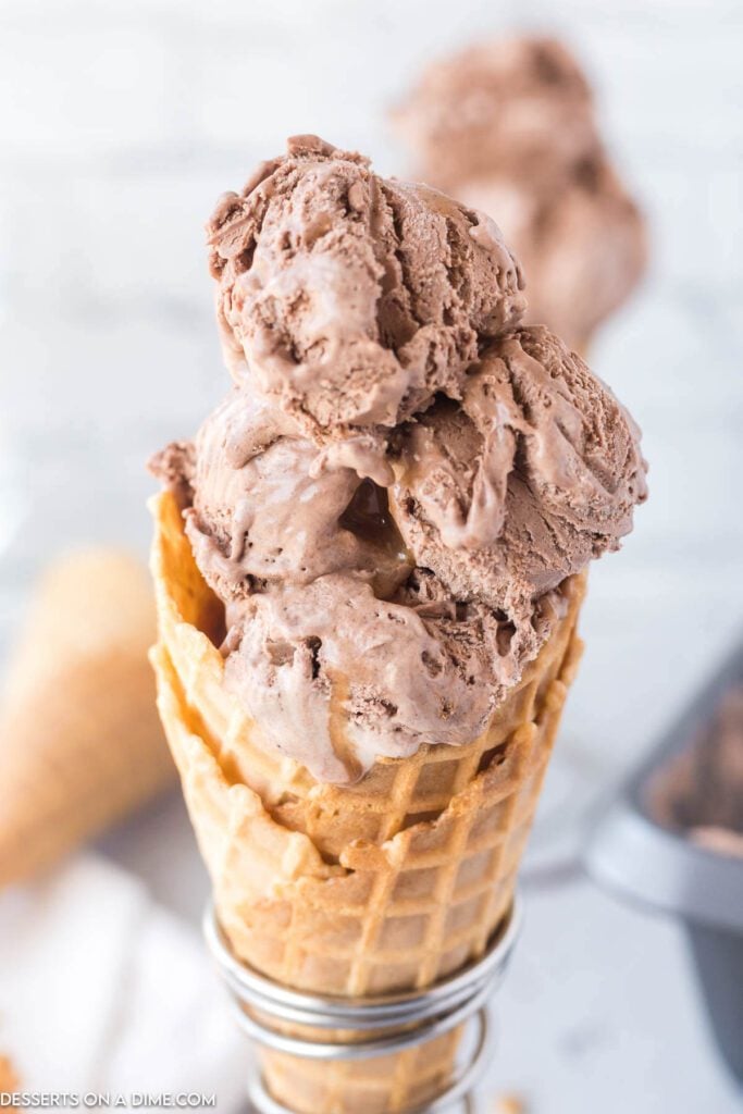 Chocolate Caramel Ice Cream - Desserts on a Dime