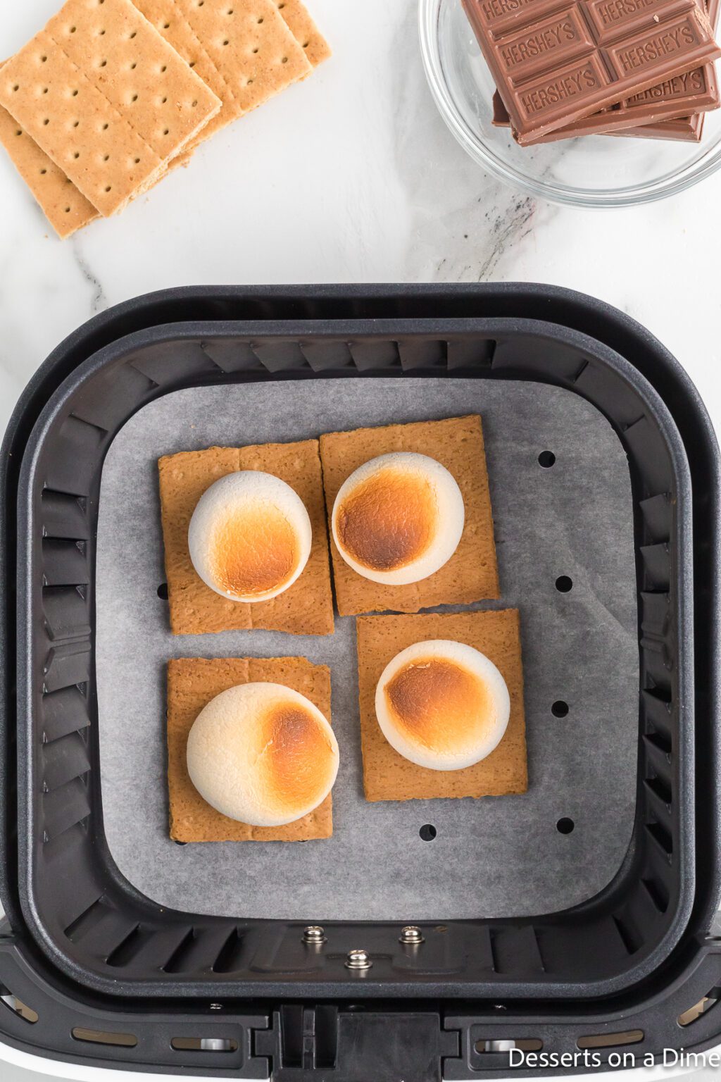 Air Fryer S'mores - Desserts on a Dime