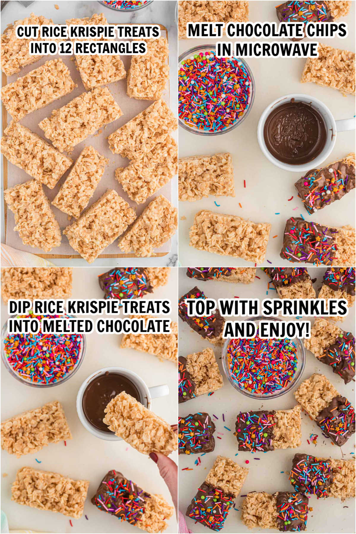 Chocolate Dipped Rice Krispie Treats - Fun and Festive Recipe