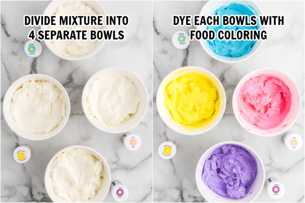 Unicorn Ice Cream - No Churn unicorn ice cream recipe