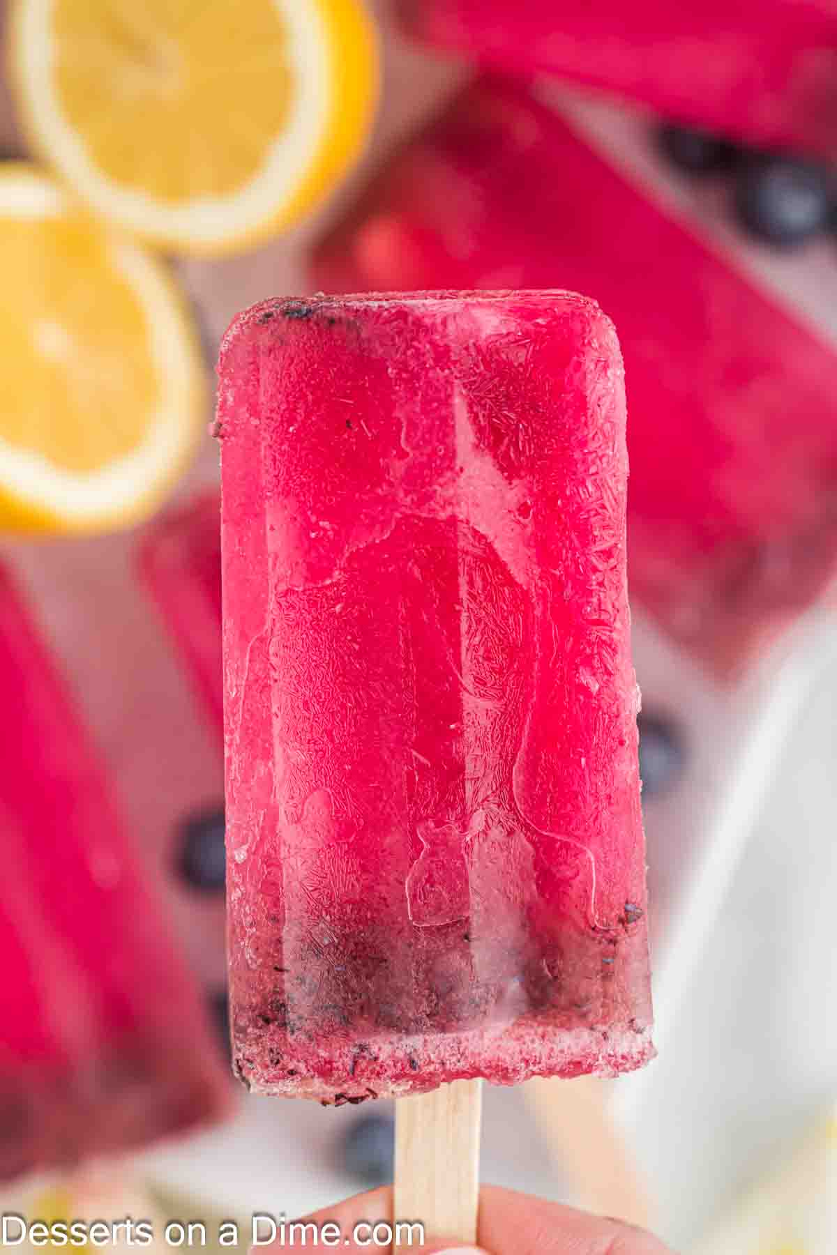 Blueberry Lemonade Popsicles - Only 4 Ingredients