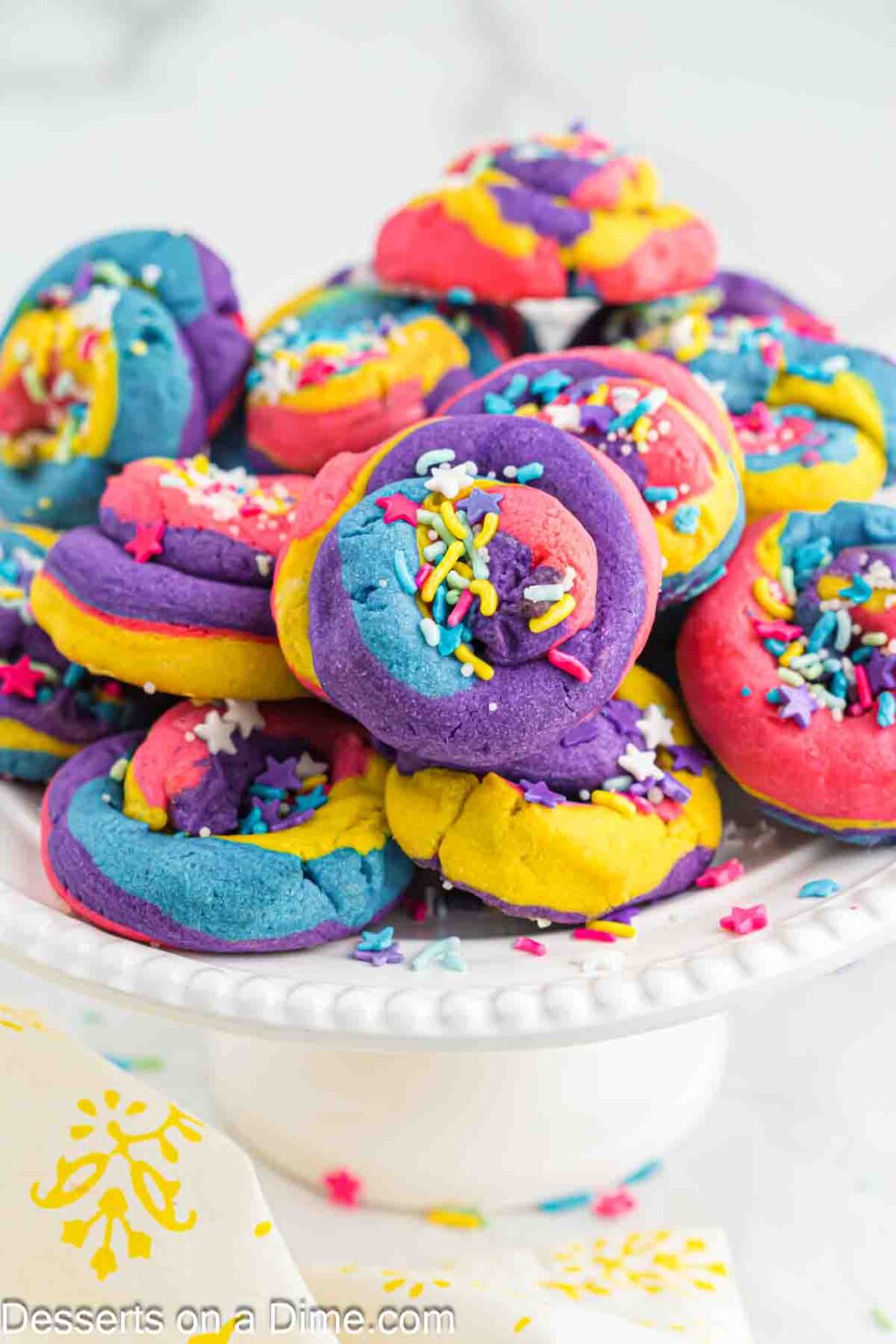 Unicorn Poop Cookies - Desserts on a Dime