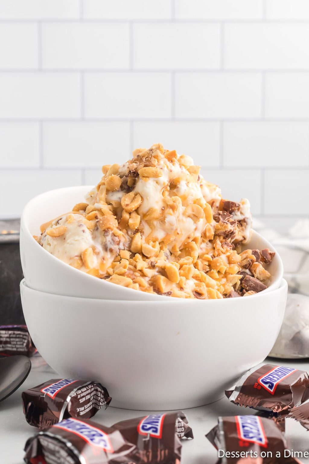 Snickers Ice Cream Recipe - Desserts on a Dime