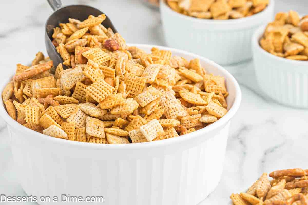Sweet Chex Mix Recipe - Desserts on a Dime