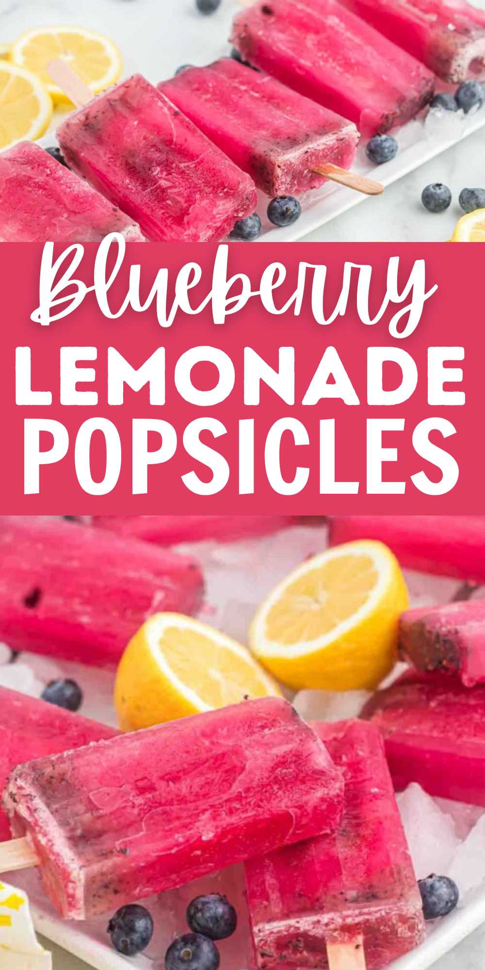 Blueberry Lemonade Popsicles - Only 4 Ingredients