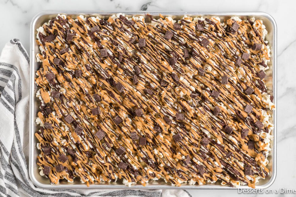 Chocolate Peanut Butter Popcorn - Only 5 Ingredients