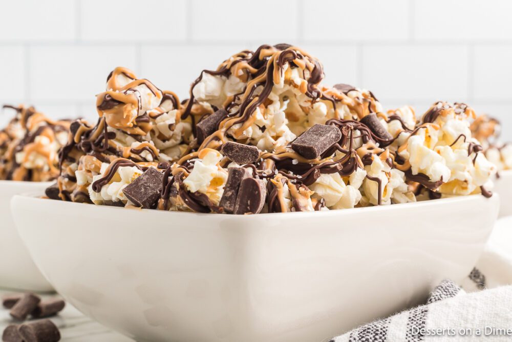 Chocolate Peanut Butter Popcorn - Only 5 Ingredients