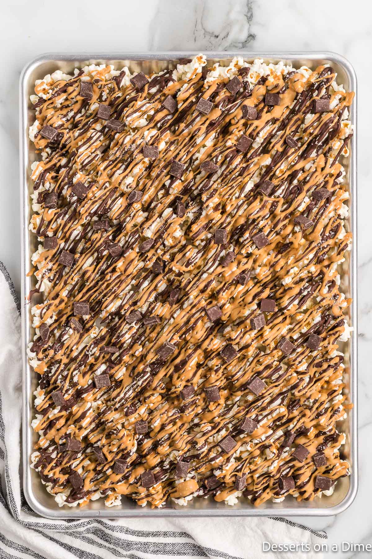 Chocolate Peanut Butter Popcorn - Only 5 Ingredients