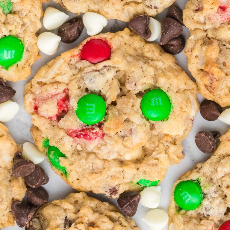 Christmas Cowboy Cookies - Desserts on a Dime