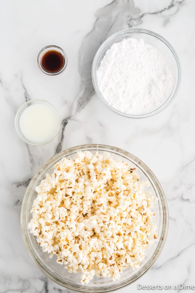 Glazed Donut Popcorn Recipe - Desserts on a Dime