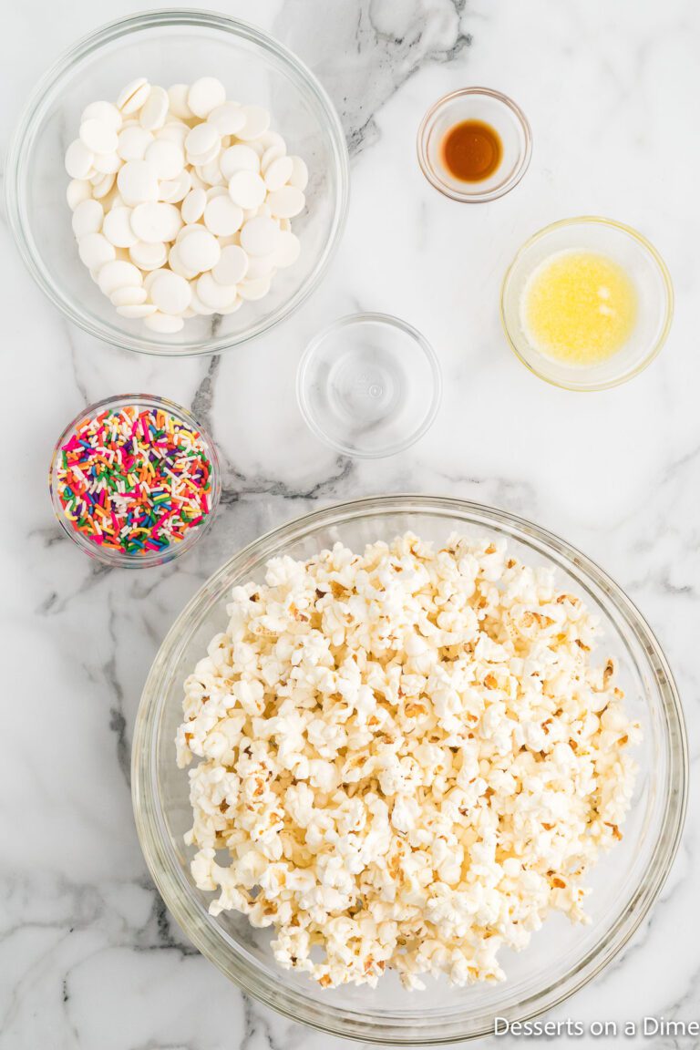 Sugar Cookie Popcorn - Desserts on a Dime